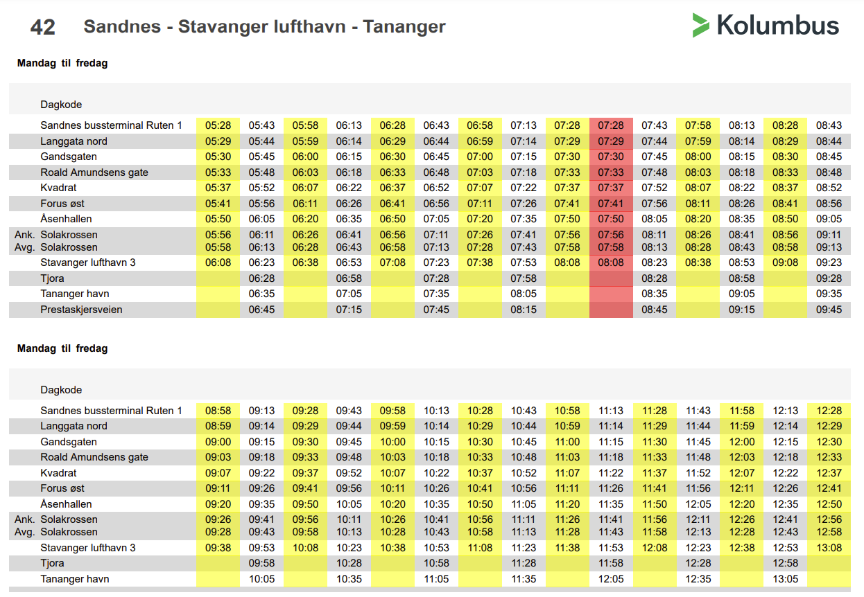 Flybussen Sandnes: Timer og priser | All informasjon du trenger