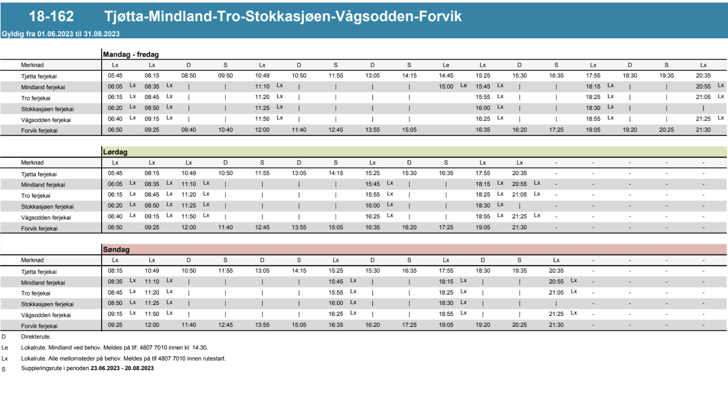 Ferge Tjøtta Forvik: Timer og priser | All informasjon - Alt du trenger ...