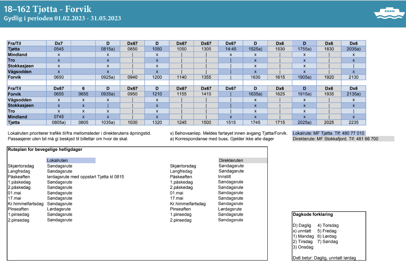 Ferge Tjøtta Forvik: Timer og priser | All informasjon - Alt du trenger ...
