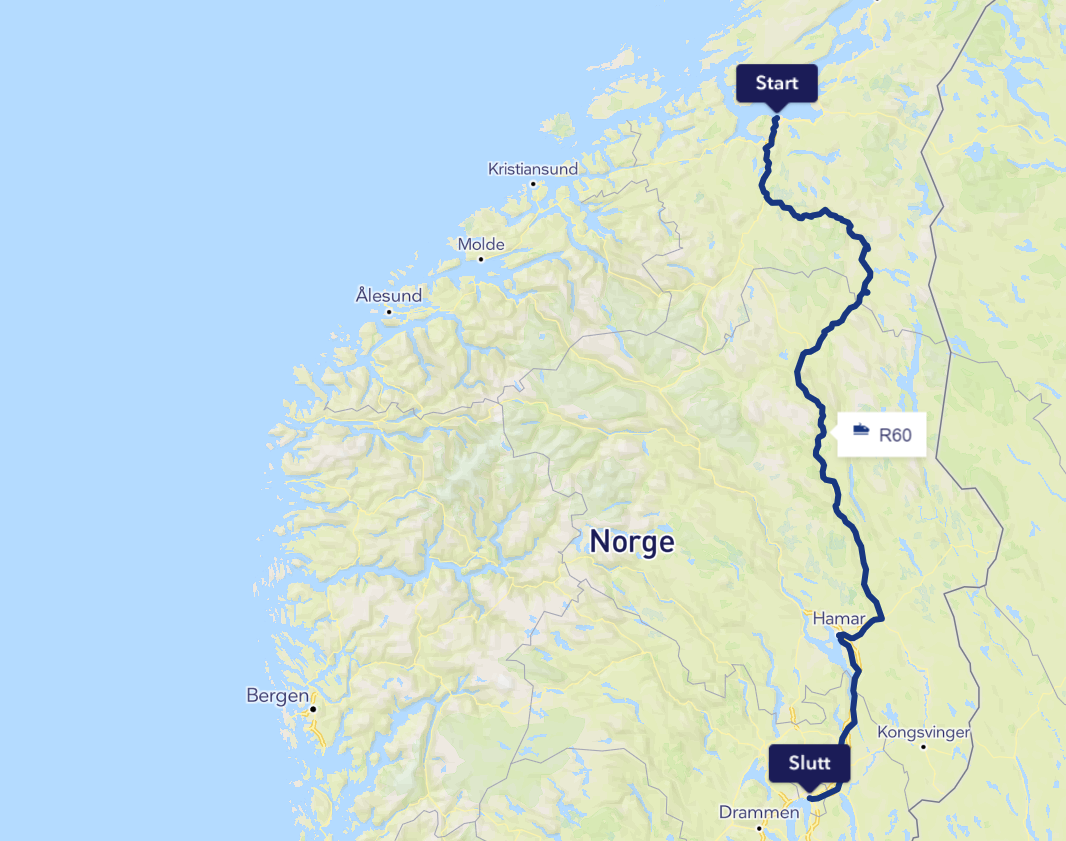 Tog Trondheim - Oslo Linje R60/F6: Timer og priser | All informasjon